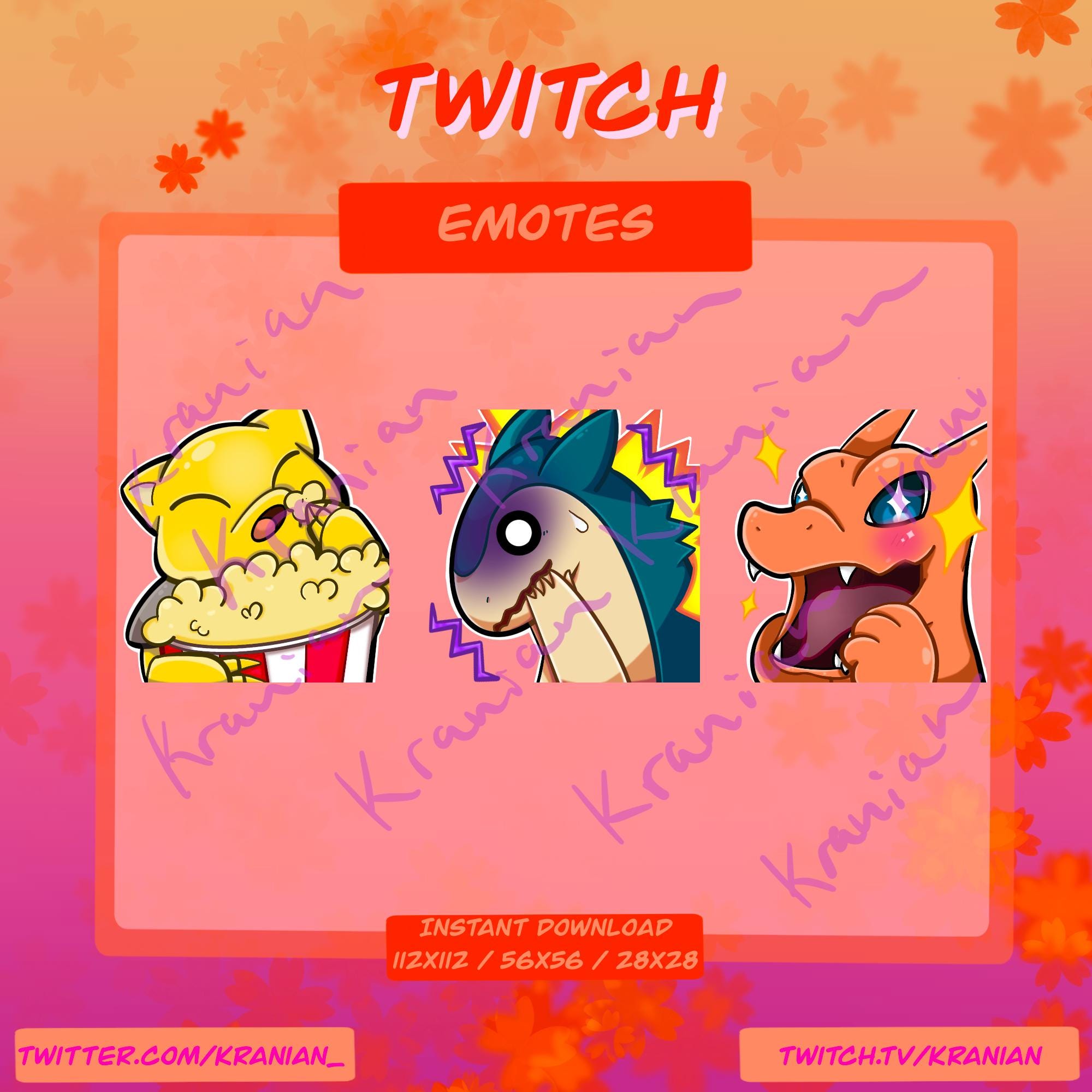 Pokémon Emotes X3 | Twitch | Discord | Youtube | Charizard | Abra ...