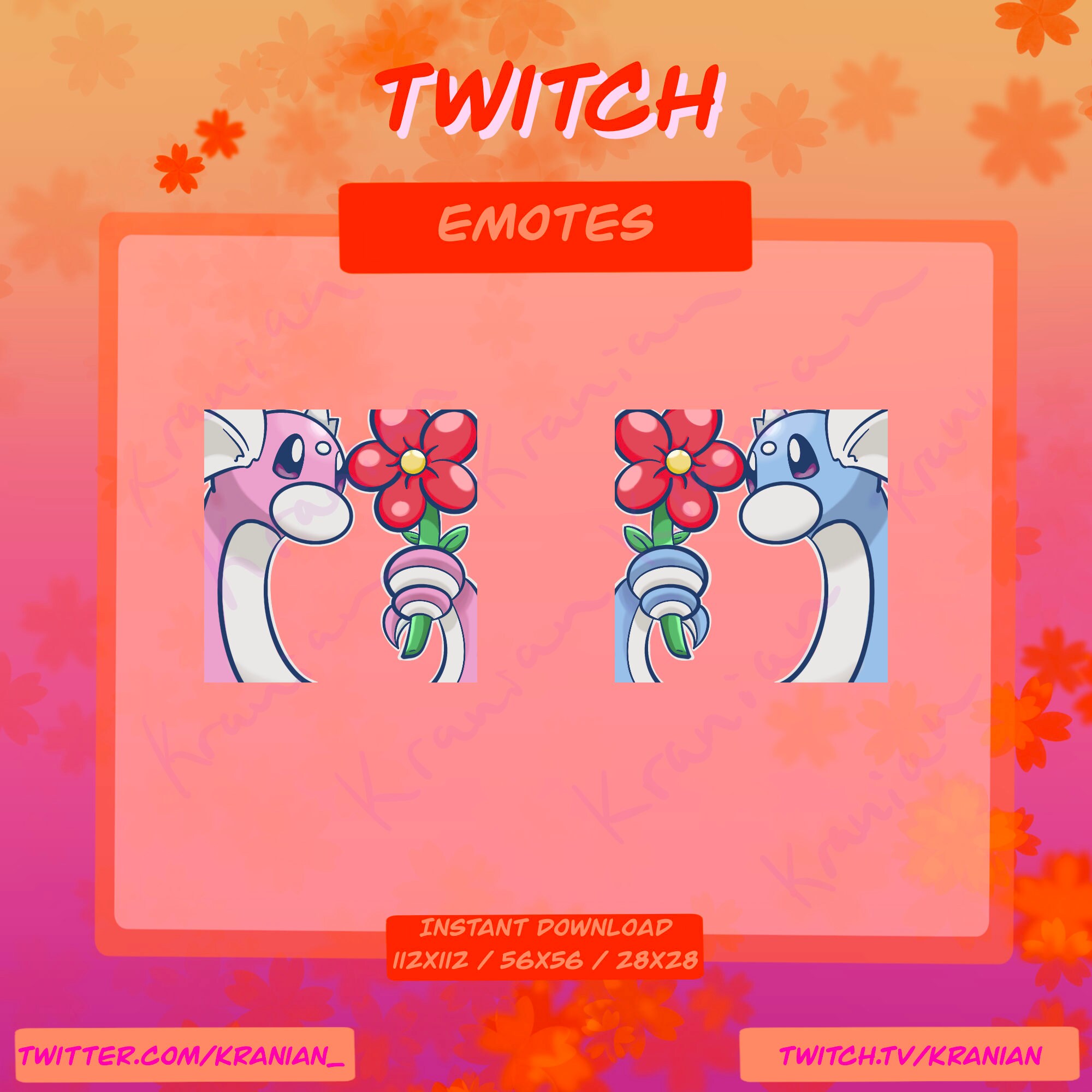 Dratini Emotes Shiny and Normal Pokemon - Etsy