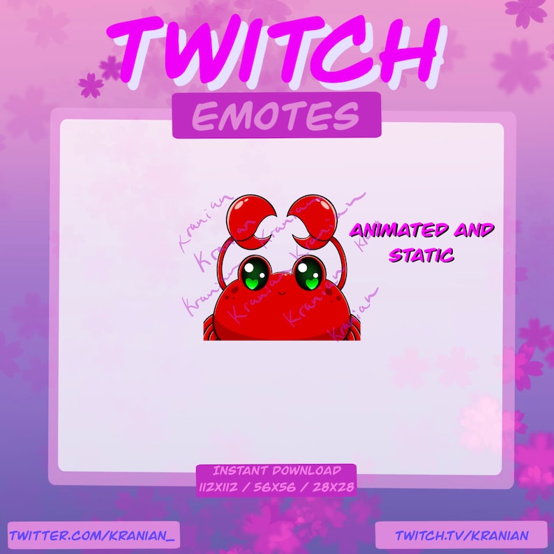 Animated Crab Dance Rave Emote | Twitch | Discord | Youtube - Etsy