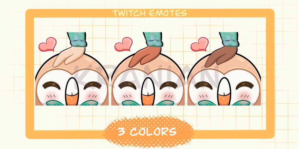 Rowlet Emote Pack 1 Pokemon - Etsy
