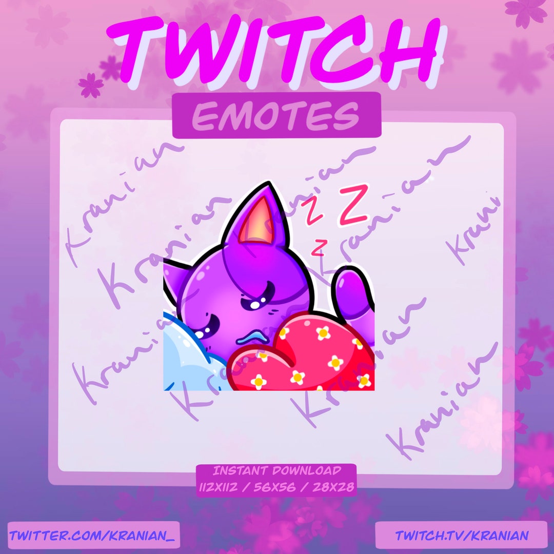 Bob Sleepy Cozy Emote ACNH Animal Crossing Twitch Discord Cat - Etsy