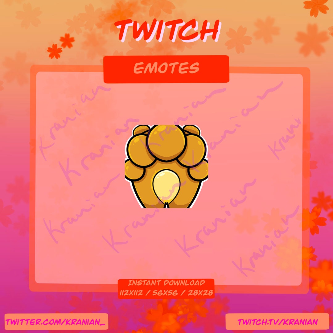Bidoof Butt Emote | Pokemon | Twitch | Discord - Etsy