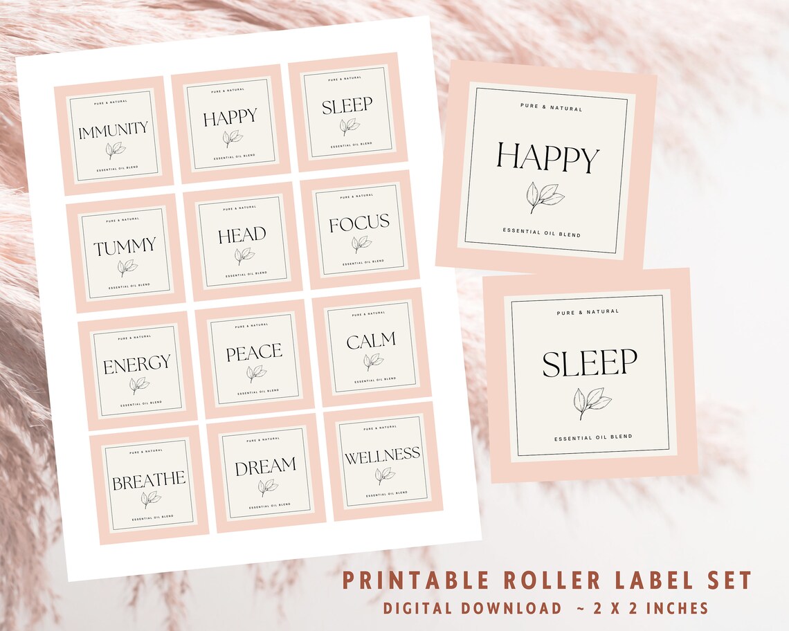 Boho Roller Bottle Labels | Essential Oil Labels | Doterra ...