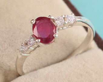 Glass Filled Ruby - Etsy