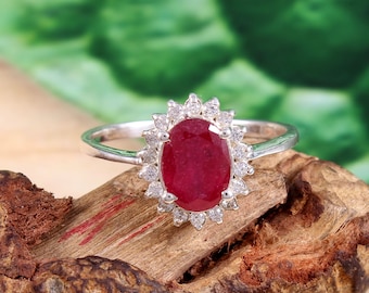Glass Filled Ruby Ring - Etsy