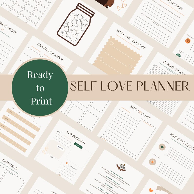 Ultimate Self-love Printable Planner Bundle Daily Affirmations, Self ...
