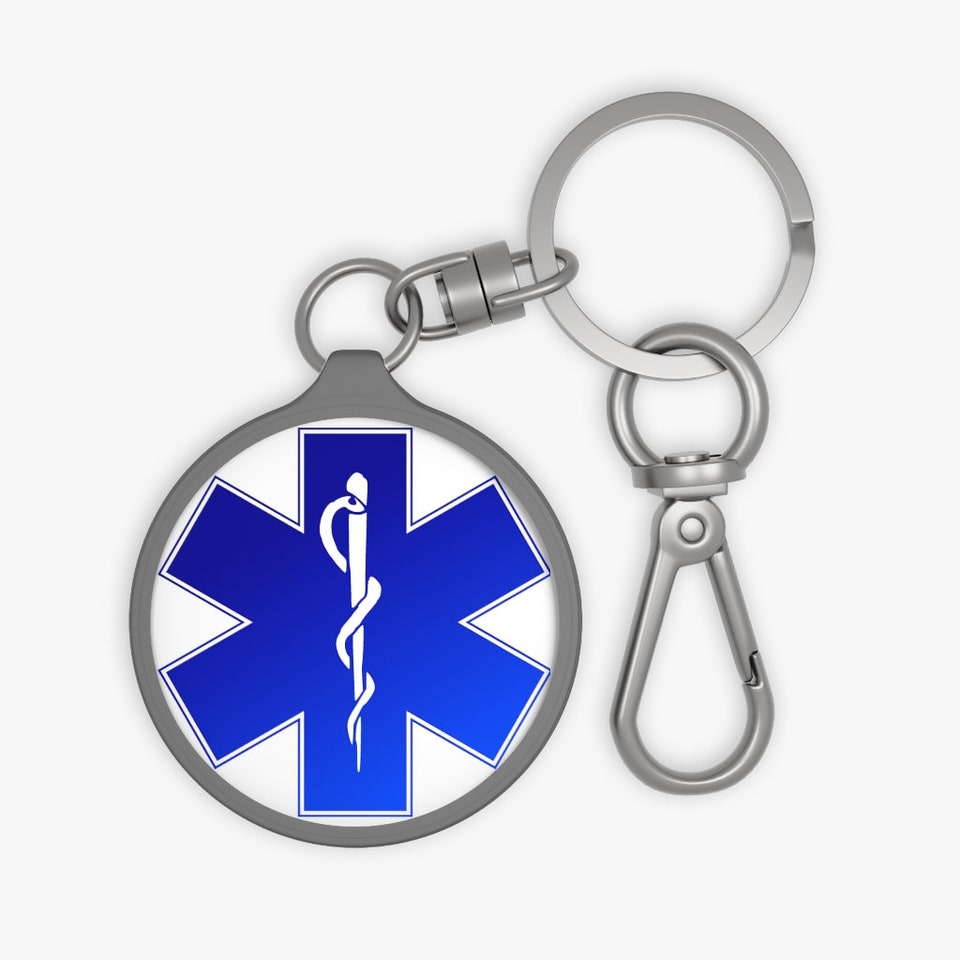 Healthcare Symbol Keychain | The Rod of Asclepius Keychain | Healthcare ...