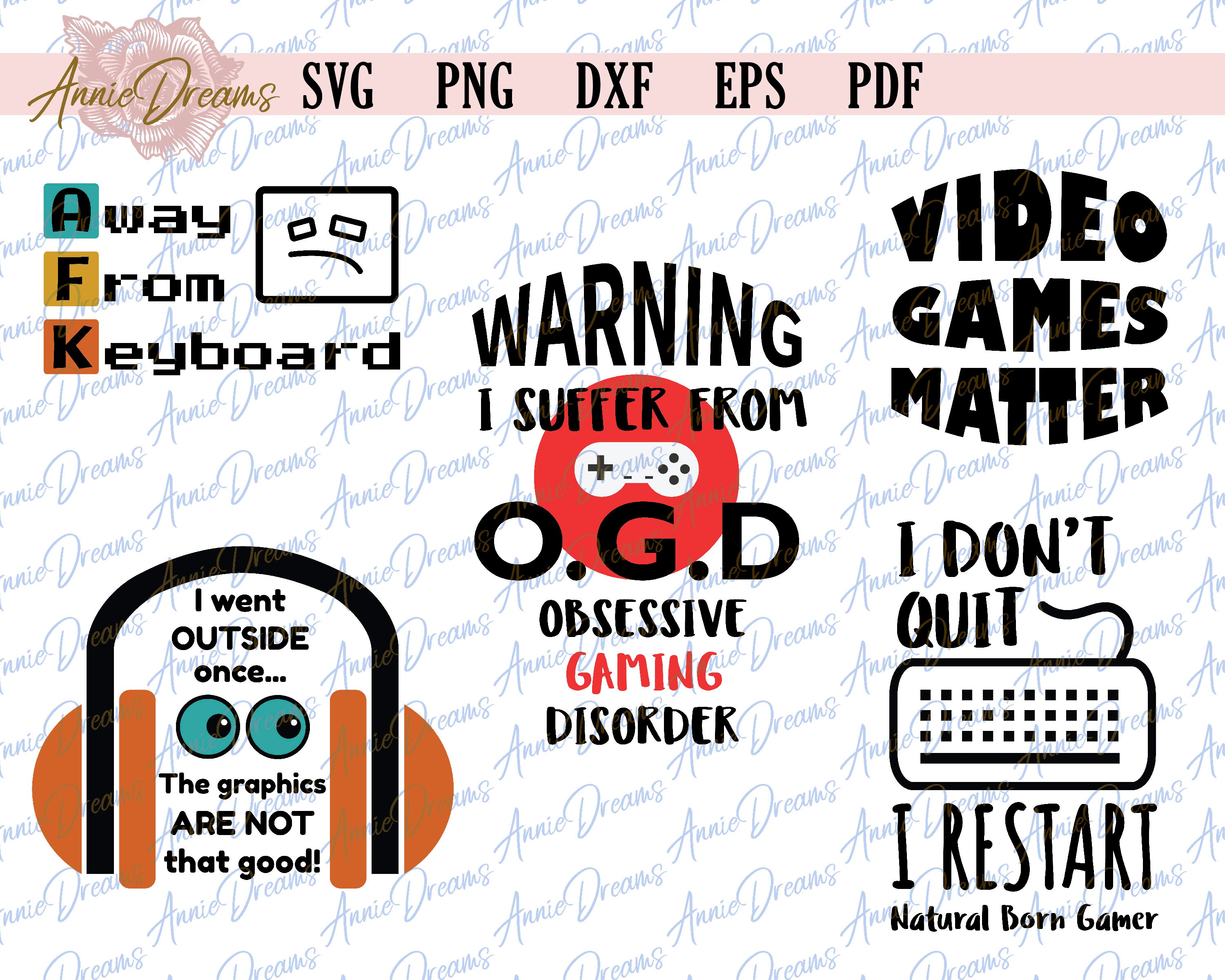Gamers Quotes SVG Bundle Gift for Gamer SVG Gaming Humor - Etsy