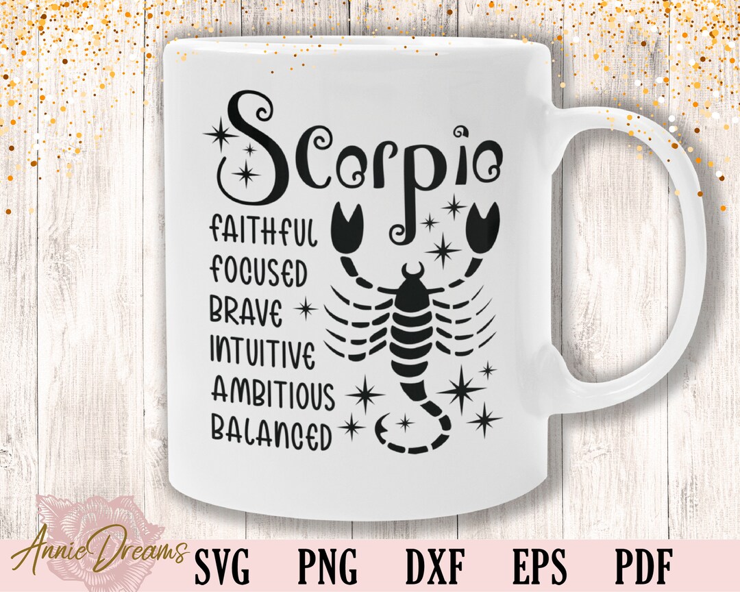 Zodiac SVG, Scorpio SVG, Zodiac Signs Clipart SVG, Gift for Scorpio Png ...