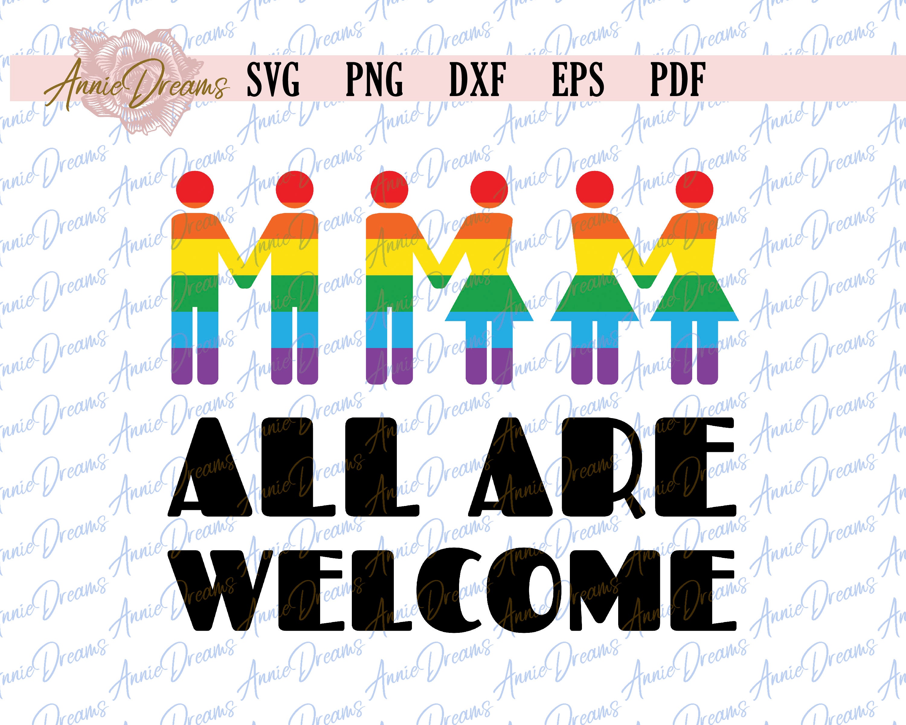 LGBT Pride Welcome SVG Gay Pride SVG Gay Dxf Rainbow Pride - Etsy