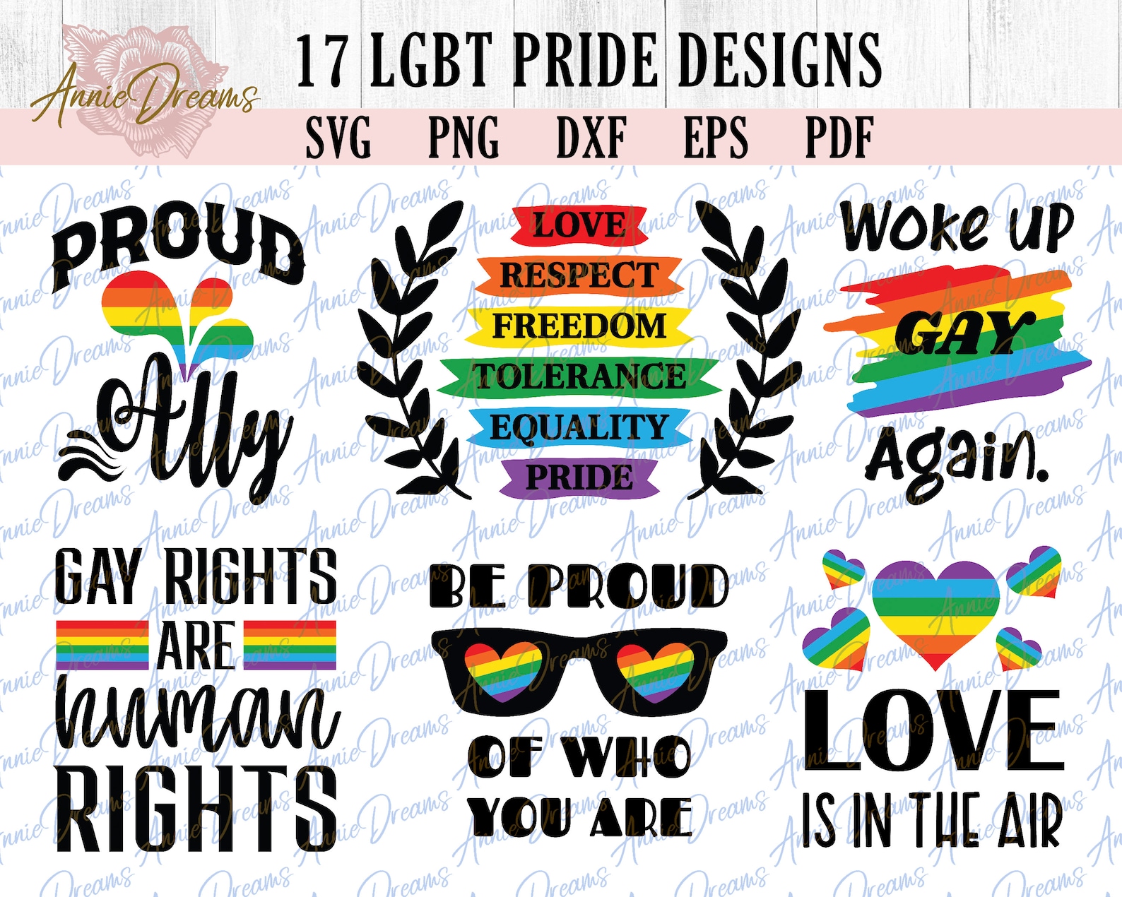 Lgbt Pride Svg Bundle Gay Pride Month Svg Equality Svg Gay Dxf