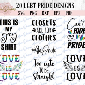 LGBT Pride SVG Bundle, Gay Pride Month SVG, Equality Svg, Gay Dxf ...