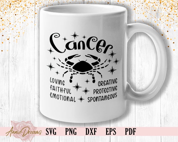 Zodiac SVG Cancer SVG Zodiac Signs Clipart SVG Gift for | Etsy