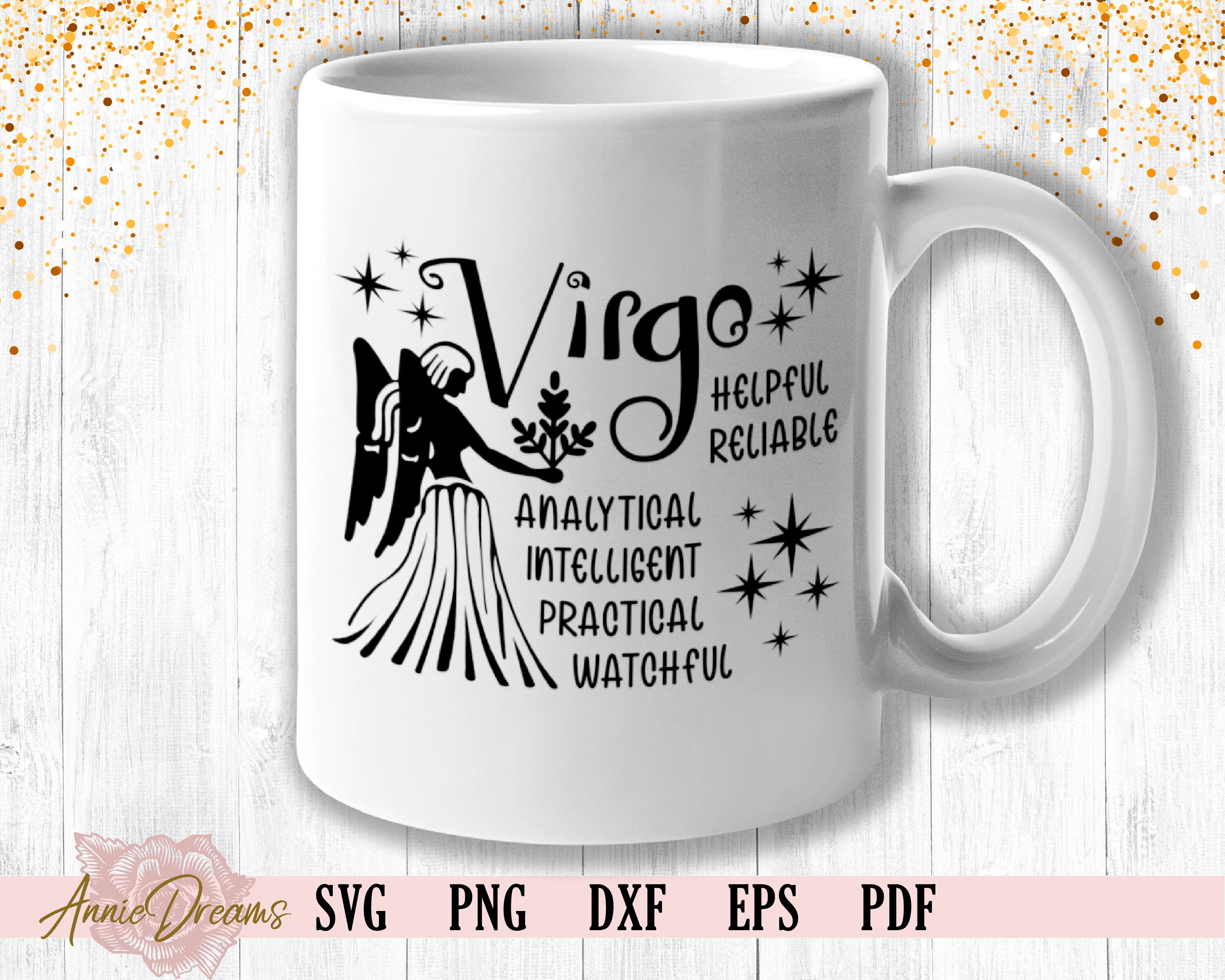 Zodiac SVG, Virgo SVG, Zodiac Signs Clipart SVG, Gift for Virgo Png ...
