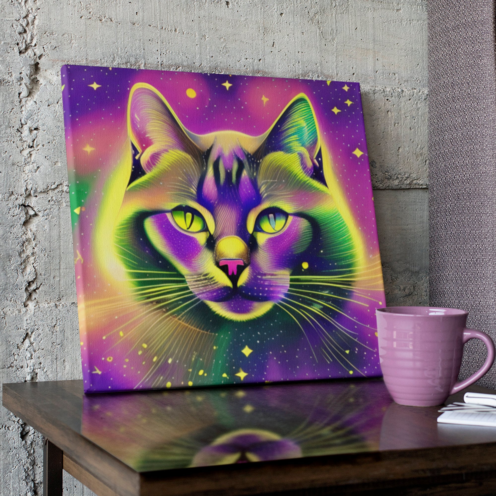 Spiritual Cat Digital Art Print, Cat Printable Wall Art, AI Art Digital ...