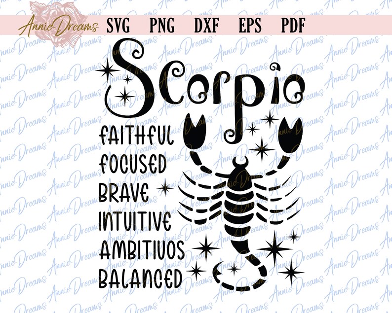 Zodiac SVG Scorpio SVG Zodiac Signs Clipart SVG Gift for | Etsy