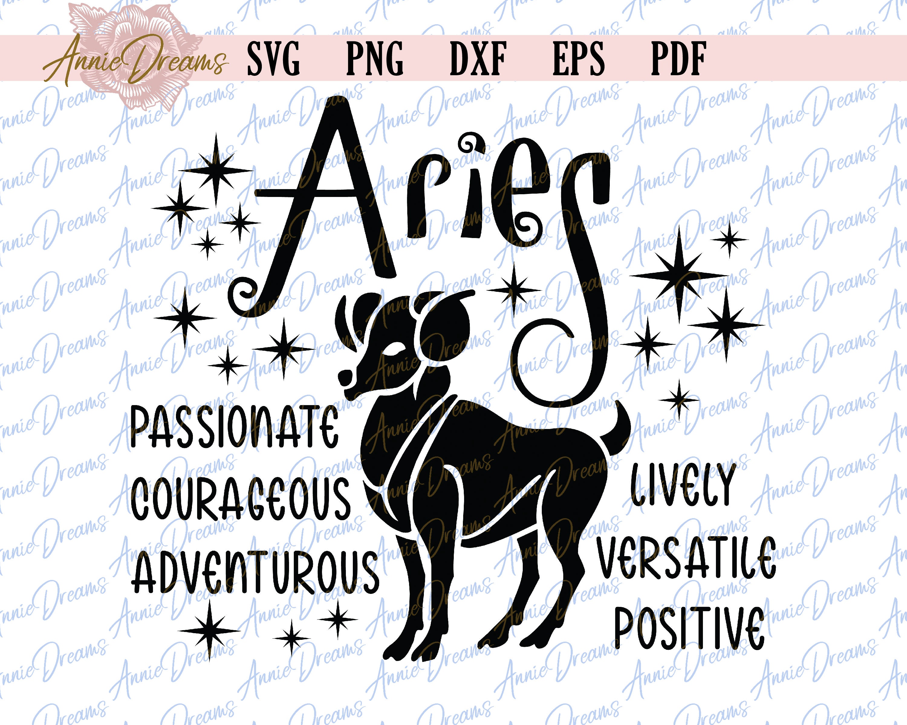Zodiac SVG Aries SVG Zodiac Signs Clipart SVG Gift for - Etsy