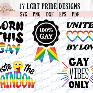 LGBT Pride SVG Bundle, Gay Pride Month SVG, Equality Svg, Gay Dxf ...