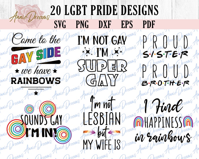 LGBT Pride SVG Bundle, Gay Pride Month SVG, Equality Svg, Gay Dxf ...