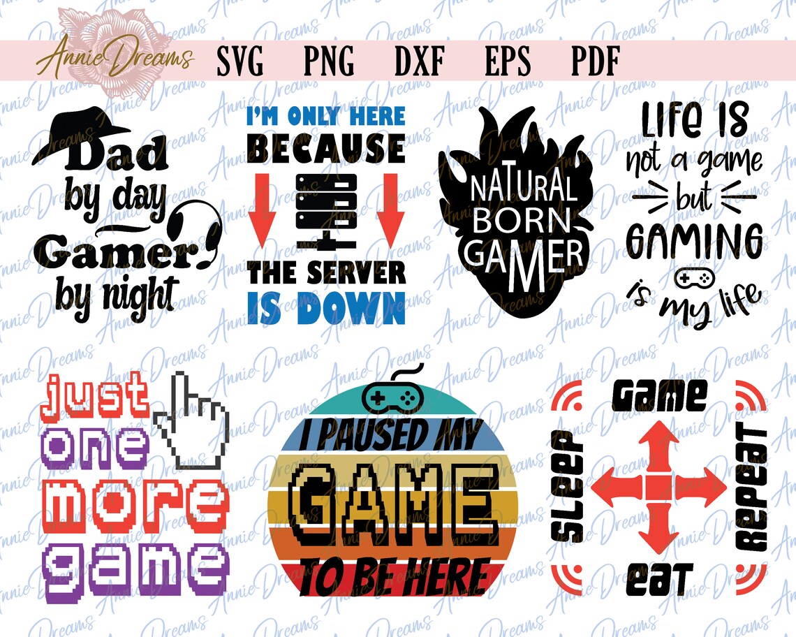 Gamers SVG Bundle Gift for Gamer SVG Funny Gamers Quotes | Etsy