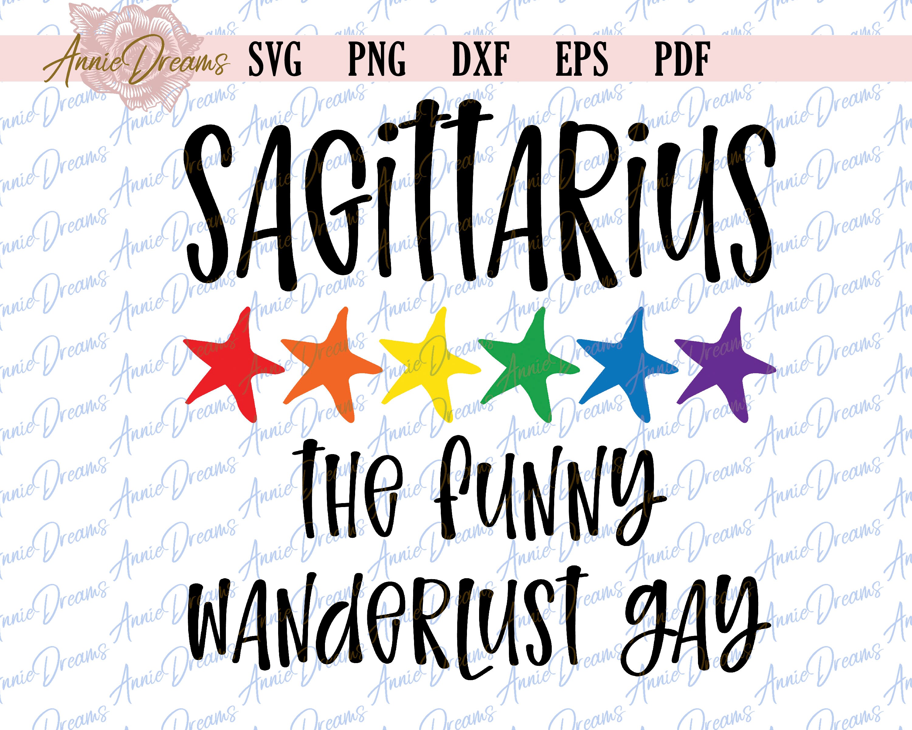 Gay Zodiac SVG LGBT Pride SVG Gay Sagittarius Svg Gift - Etsy