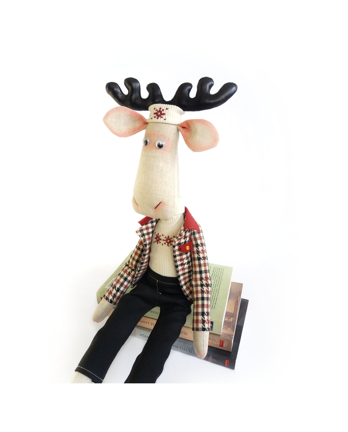 Deer Stuffed Doll Moose Toy Christmas Deer Stuffed Deer - Etsy UK