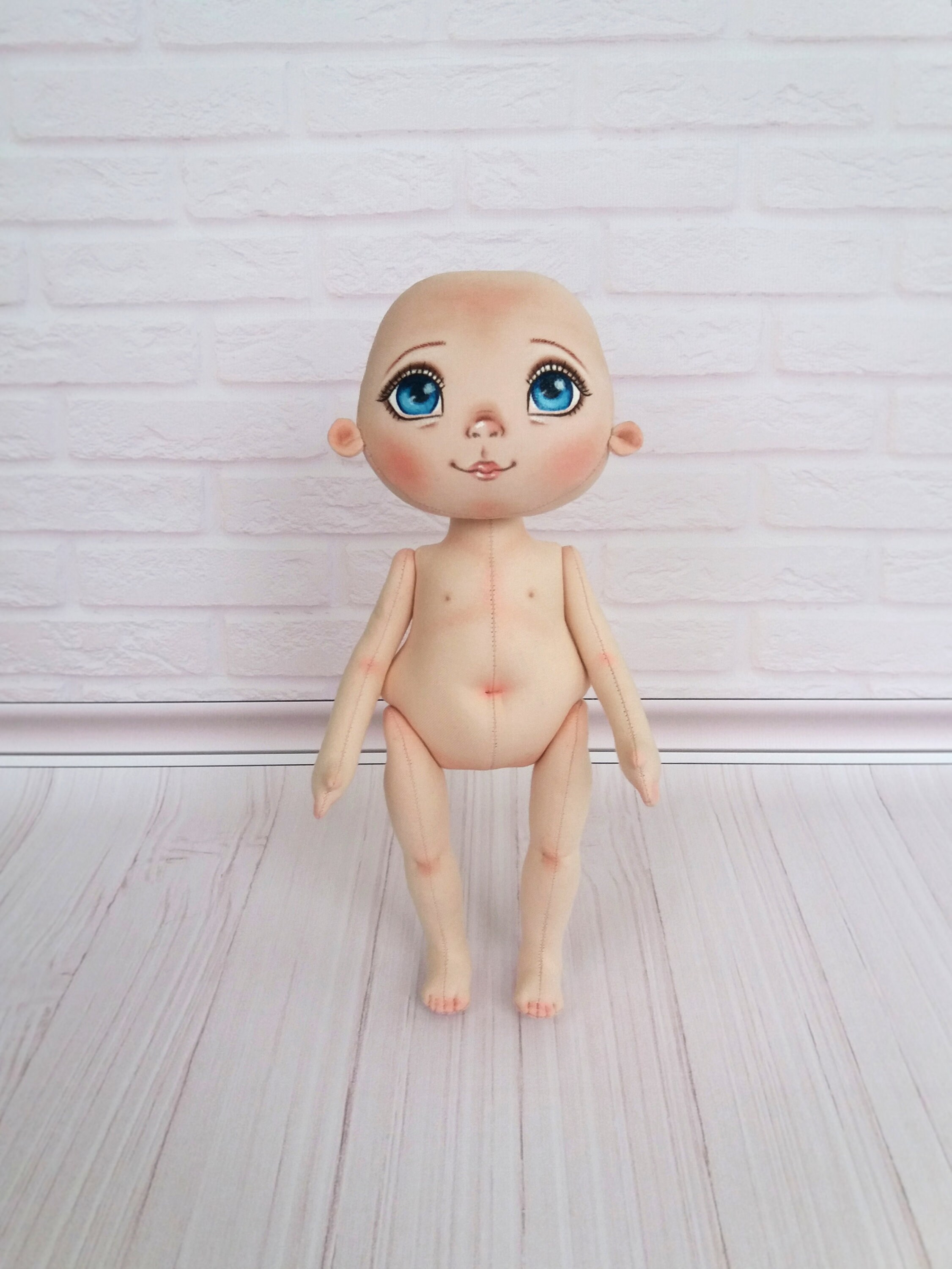 Blank Doll Body With Painted Face 13 Inch Rag Doll Body for Crafting ...