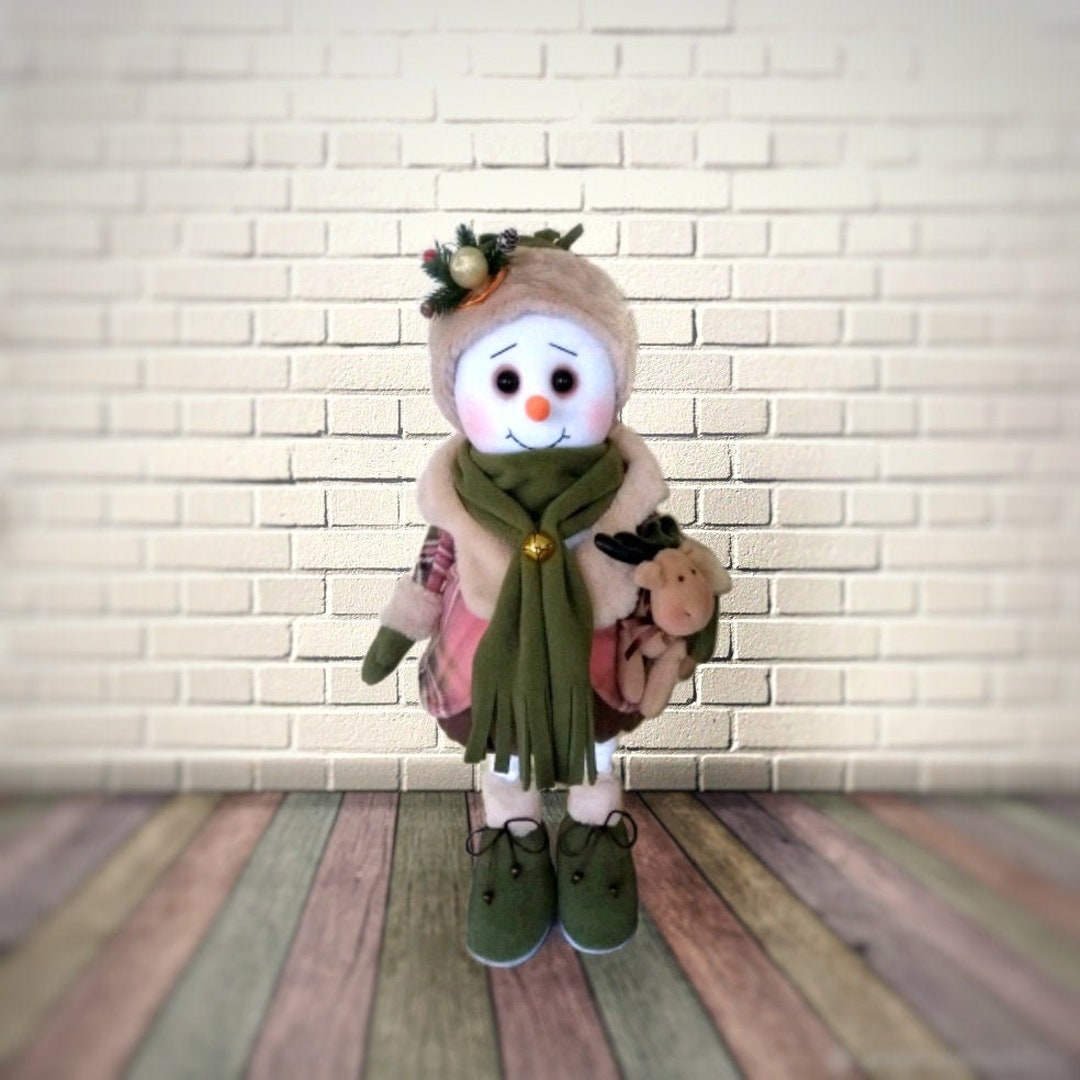 Snowman Big Toy Funny Snowman Christmas Decor Stuffed Snowman Doll for ...
