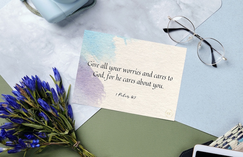 Printable Scripture Cards- Digital Downloads - Anxiety Scripture Cards ...