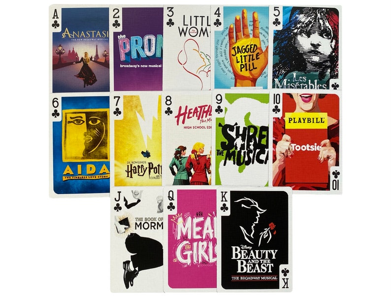 Musical Theatre Playing Cards - Etsy