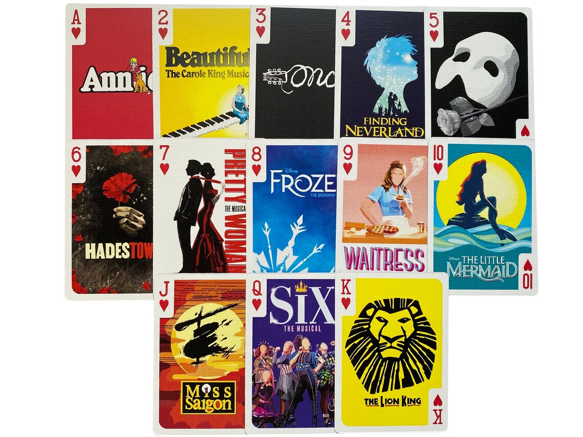 Musical Theatre Playing Cards - Etsy