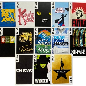 Musical Theatre Playing Cards - Etsy
