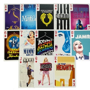 Musical Theatre Playing Cards - Etsy