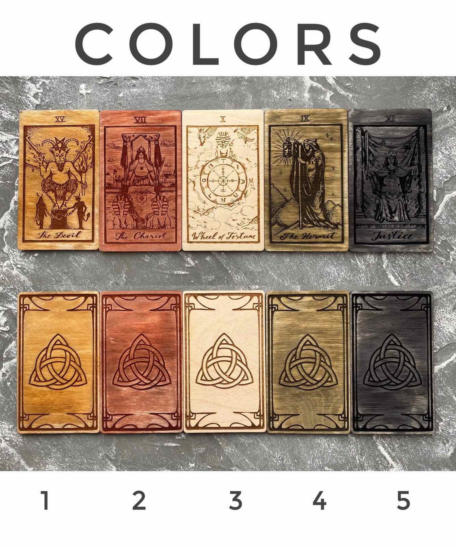 Tarot Deck Gift Set in Wooden Box, Tarot Cards Professional, Wood Tarot ...