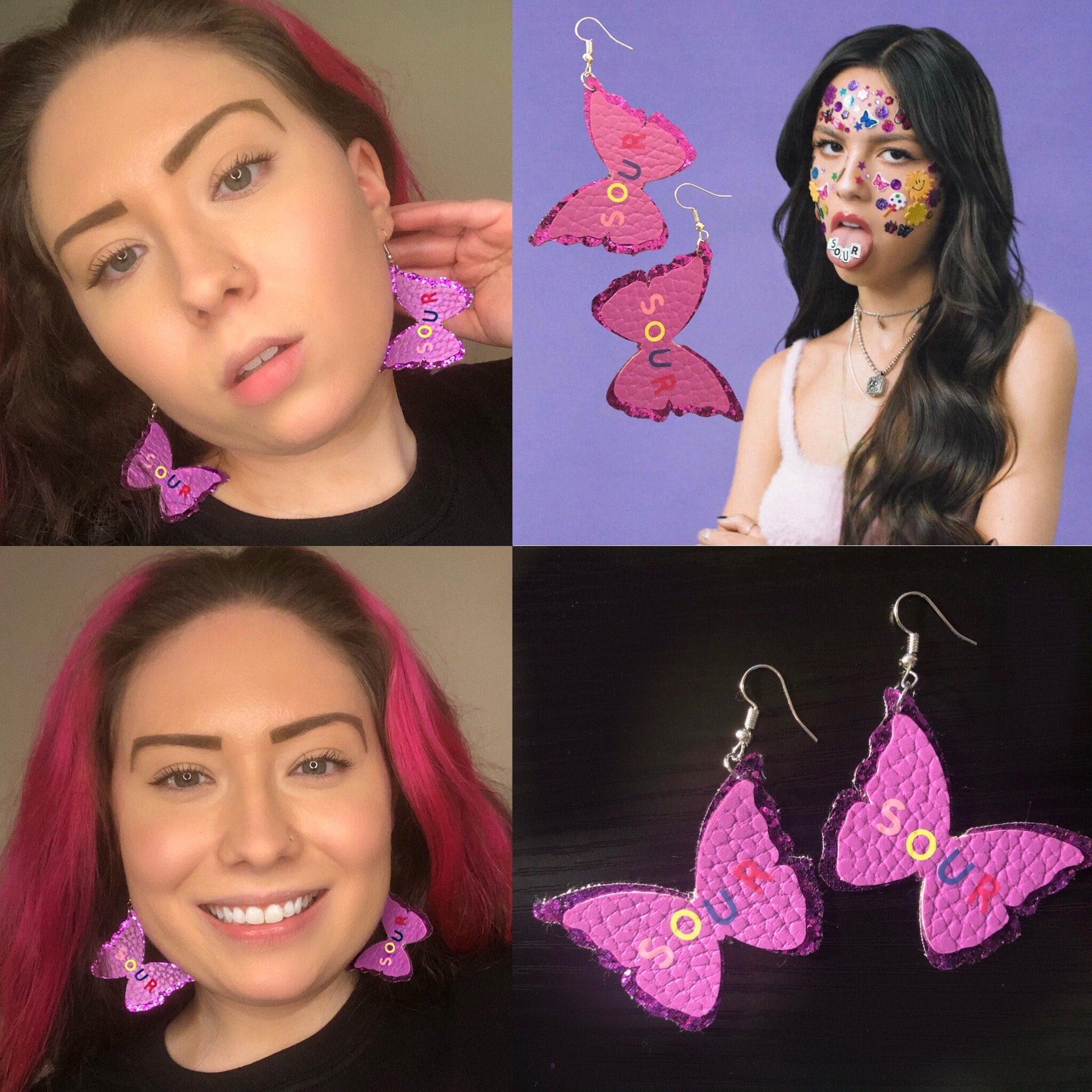 Olivia Rodrigo Sour Deja Vu Inspired Faux Leather Earrings SOUR Album ...