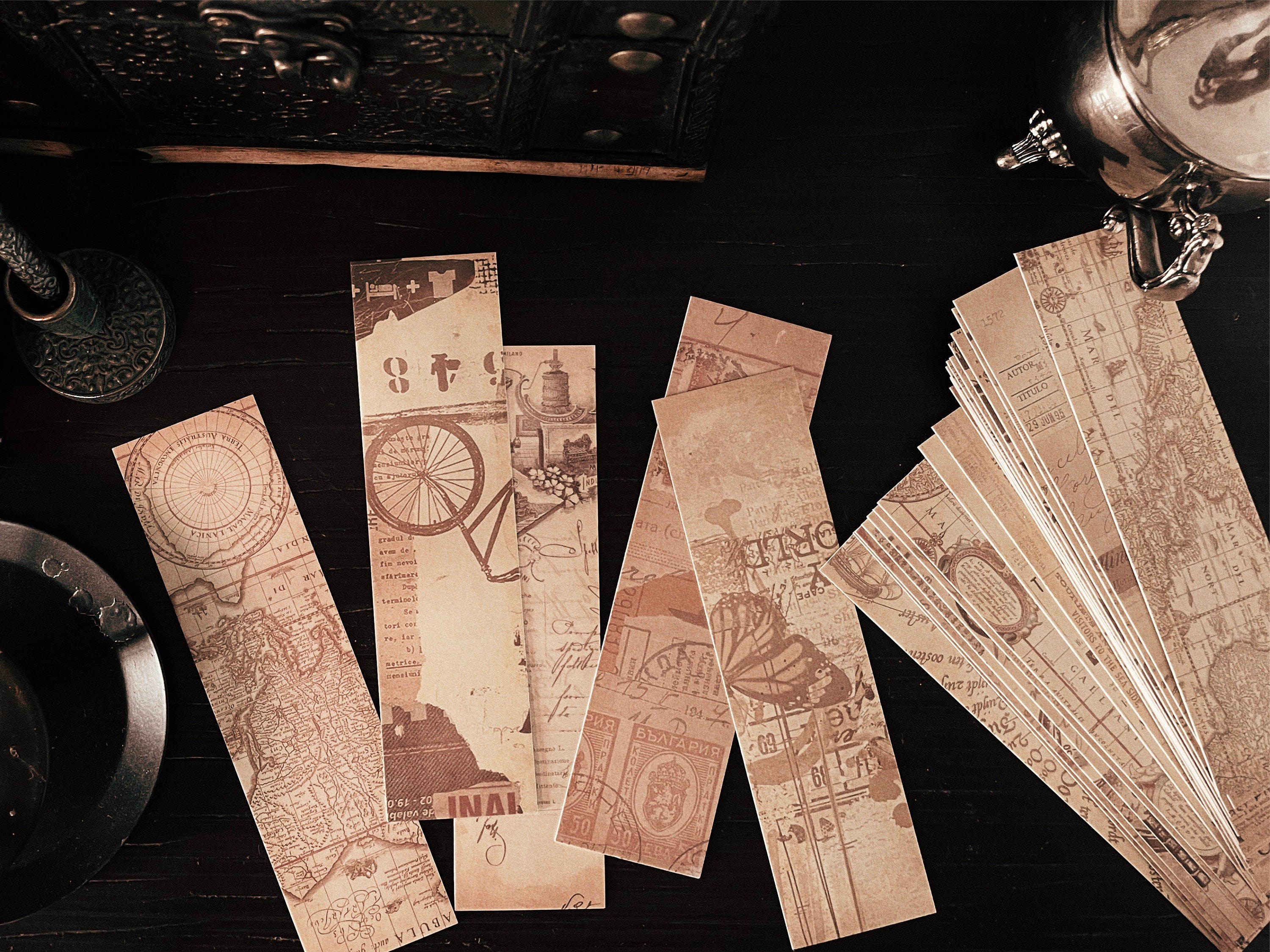Set of 5 Vintage Style Bookmarks - Etsy