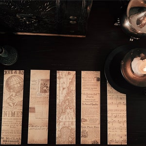 Set of 5 Vintage Style Bookmarks - Etsy