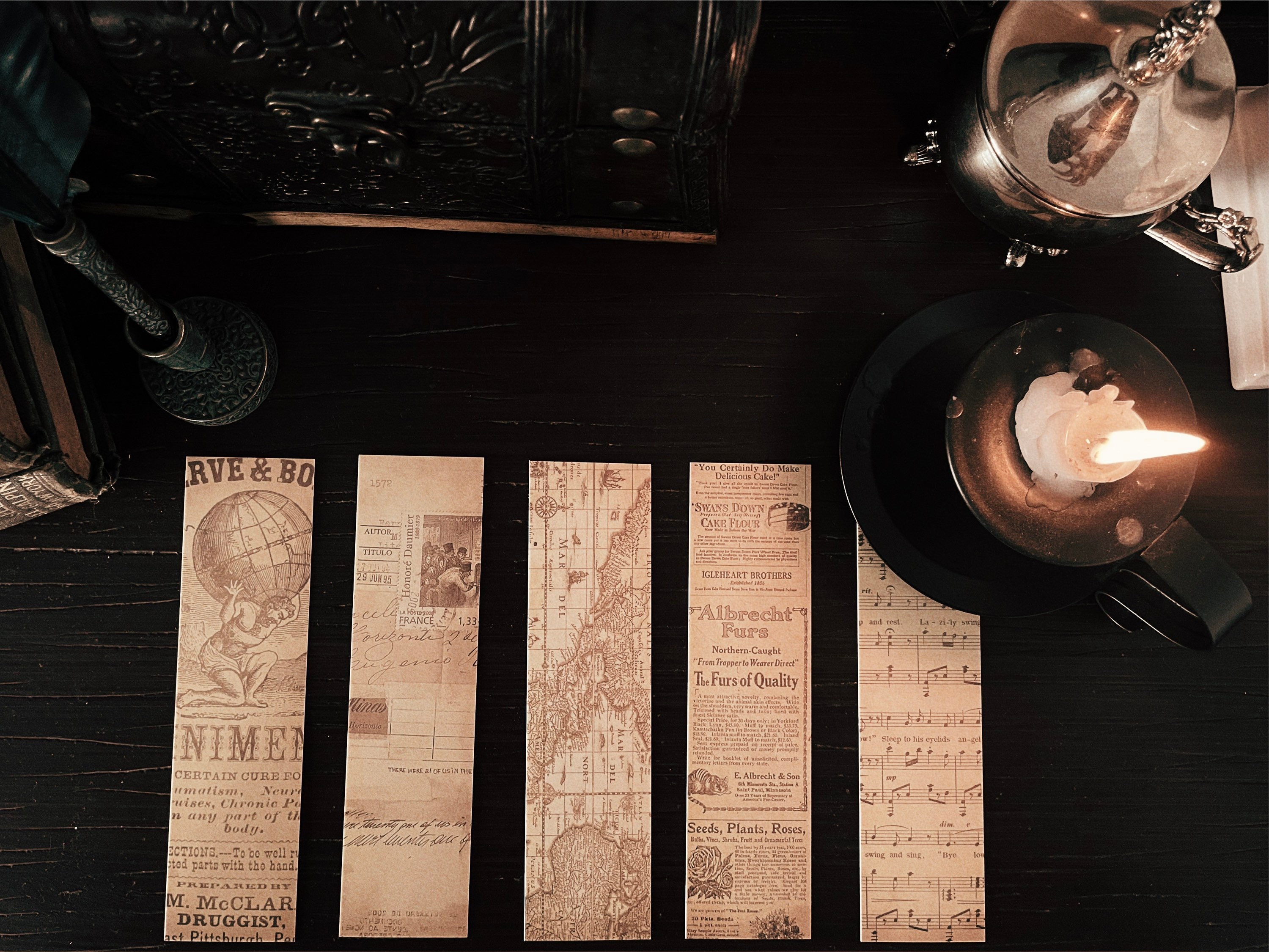 Set of 5 Vintage Style Bookmarks - Etsy