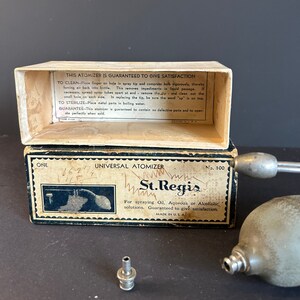 Rare 1920s St. Regis No. 100 Atomizer: Vintage Universal Perfume ...