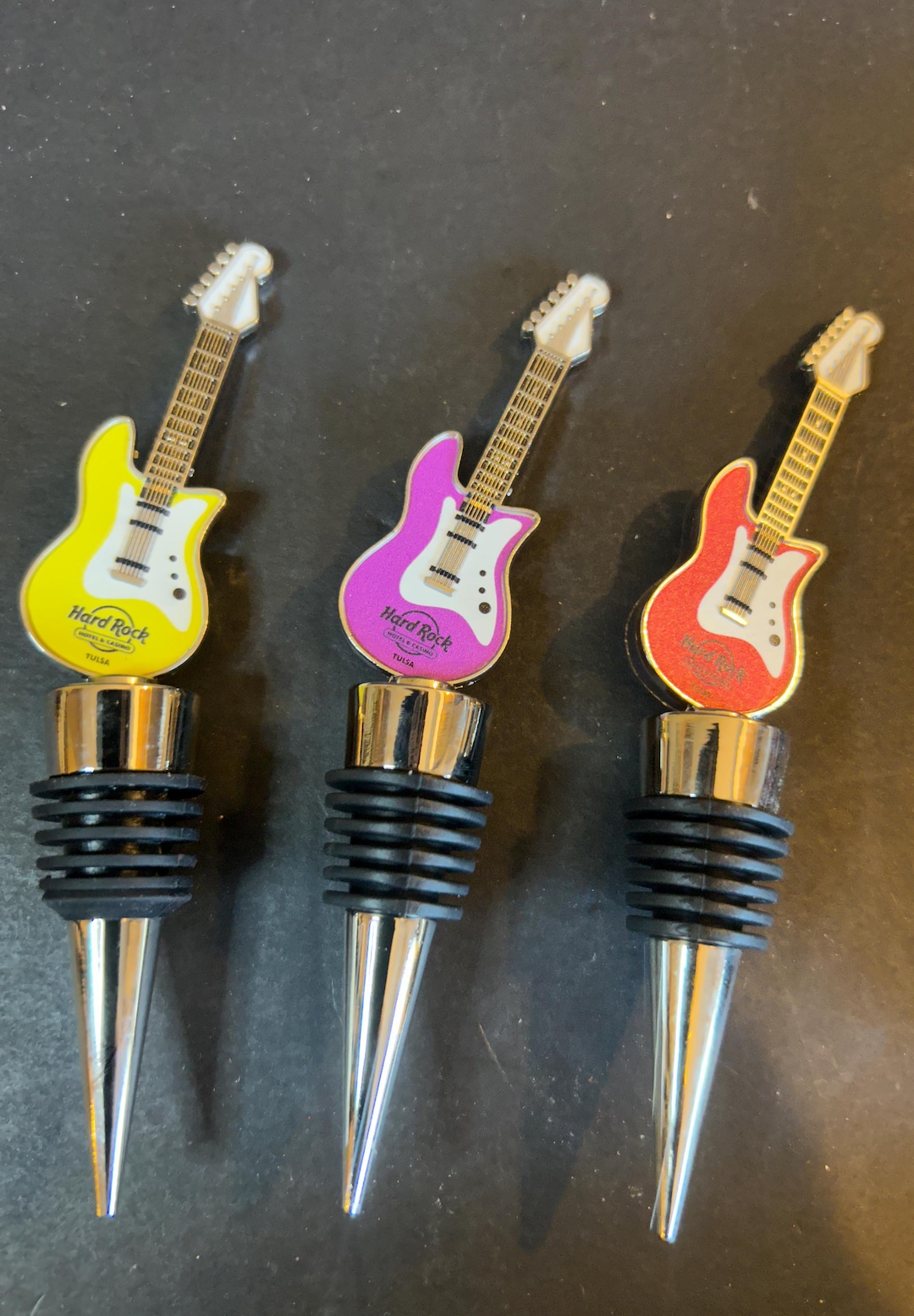 Hard Rock Hotel Casino Tulsa Electric Guitar Wine Bottle Stoppers With ...