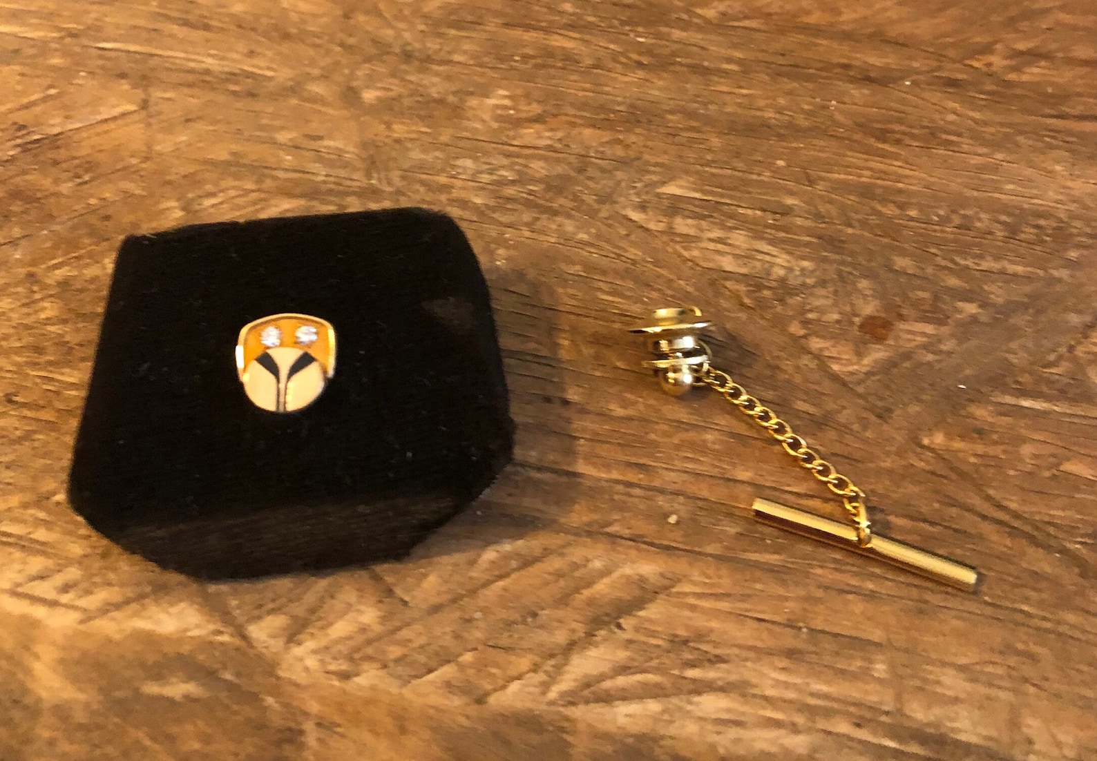 Employee Service Pin 10K Gold With Two Diamonds. 1980s - Etsy