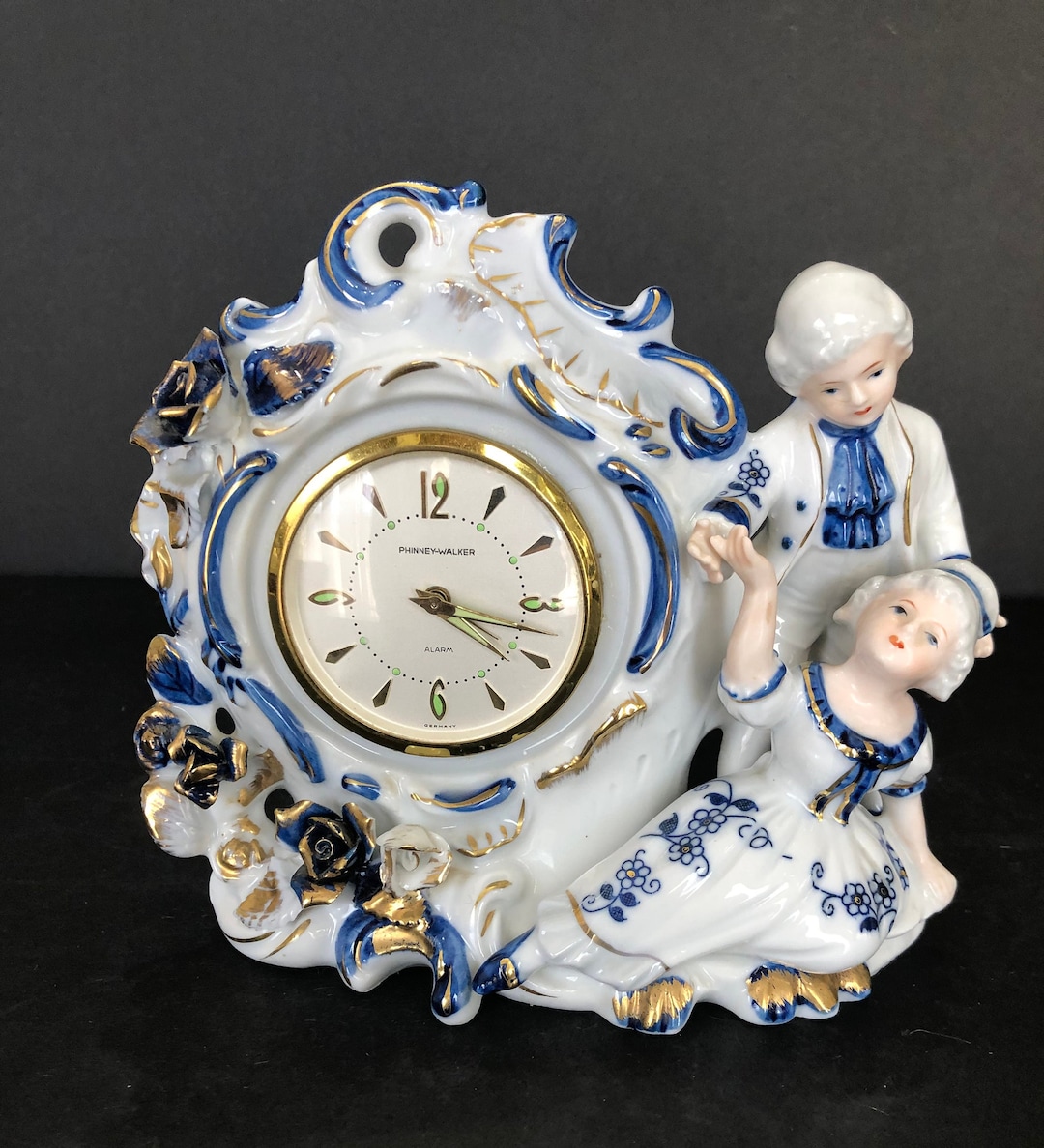 Vintage Linden Clock With Victorian Figures - Etsy