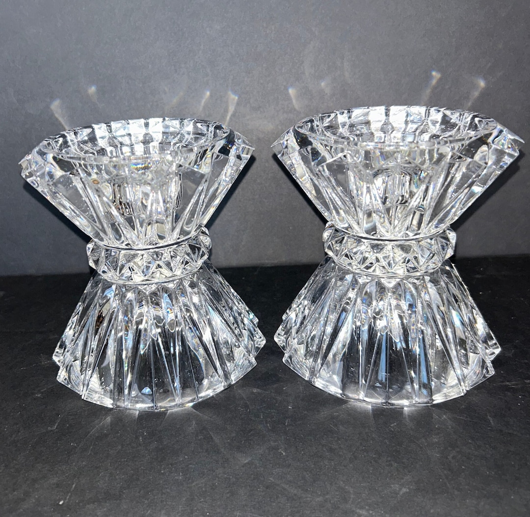 Sparkly Crystal Partylite Candle Holders From Germany Set of Two ...