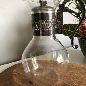 Pitcher With Silver Handle and Lid - Etsy