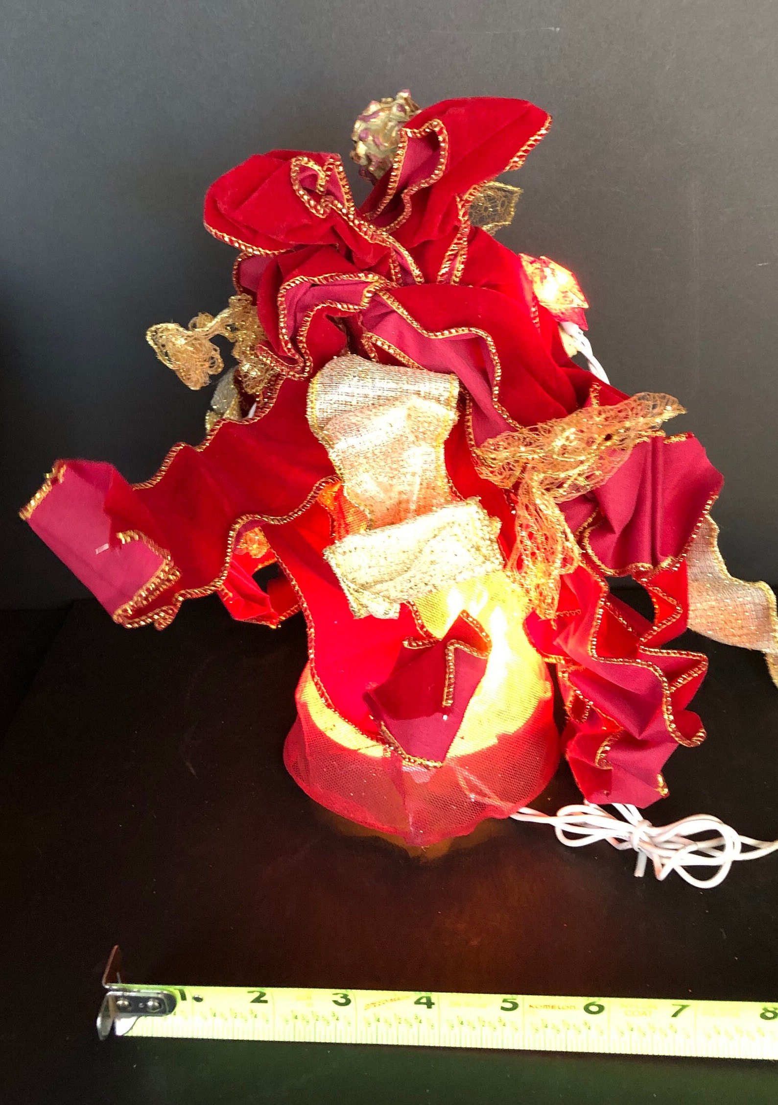 Beautiful Lighted Red Angel Tree Topper - Etsy