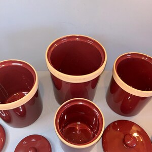 Italian Pottery Vintage Deep Red Terra Cotta Glazed Pottery Lidded ...