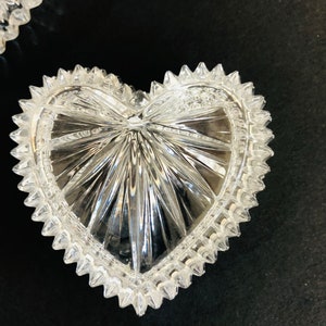 One Large Crystal Glass Lidded Heart - Etsy