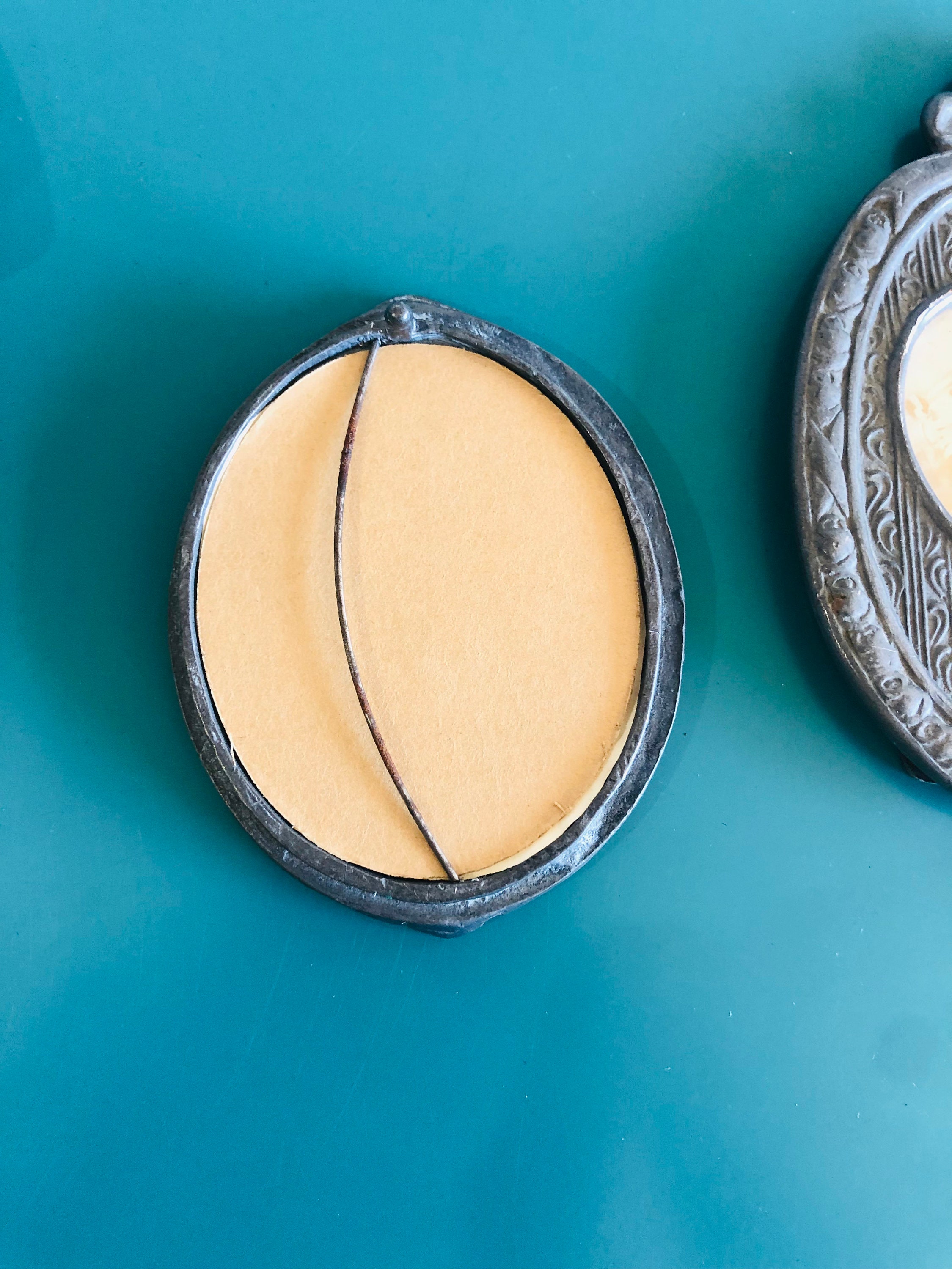 Two Antique Small Solid Metal Photo Frames 2 Included West - Etsy