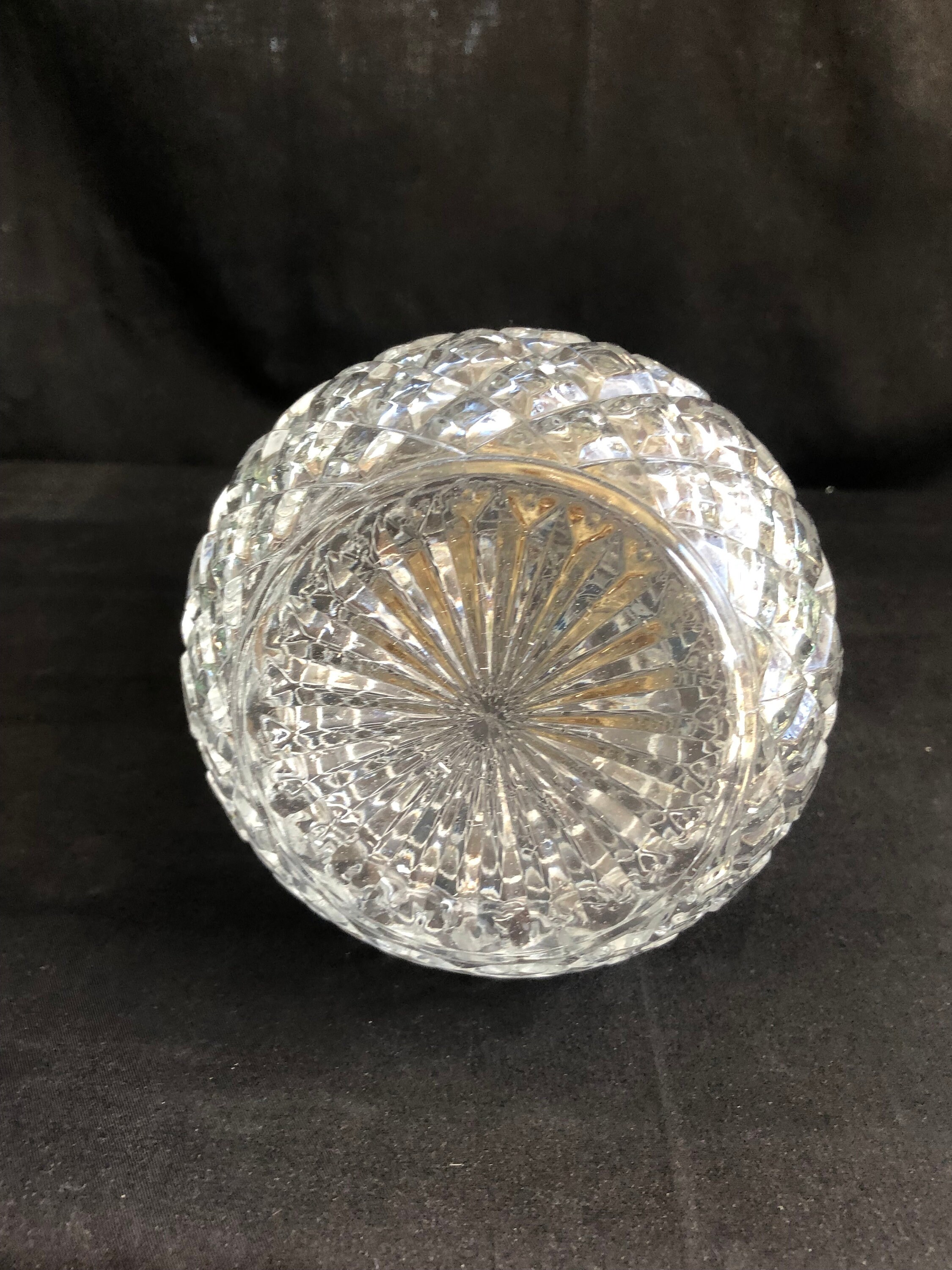 Vintage Crystal Carafe With Metal Lid Party Decor - Etsy