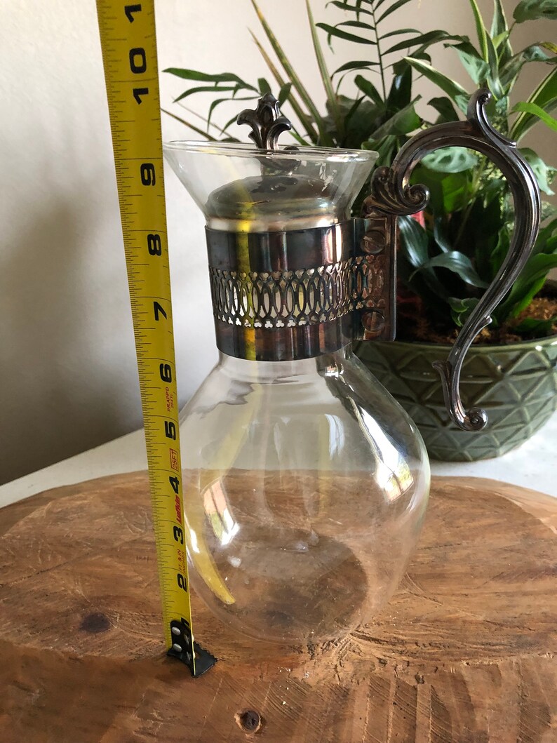 Pitcher With Silver Handle and Lid - Etsy